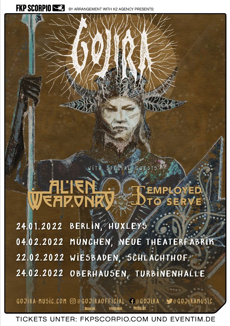 GOJIRA announce tour dates for 2022 – Markus' Heavy Music Blog