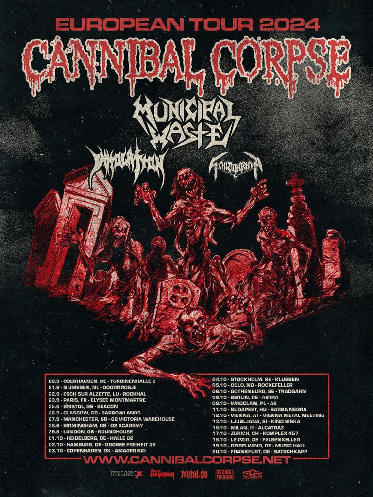 CANNIBAL CORPSE announce European tour dates – Markus' Heavy Music Blog