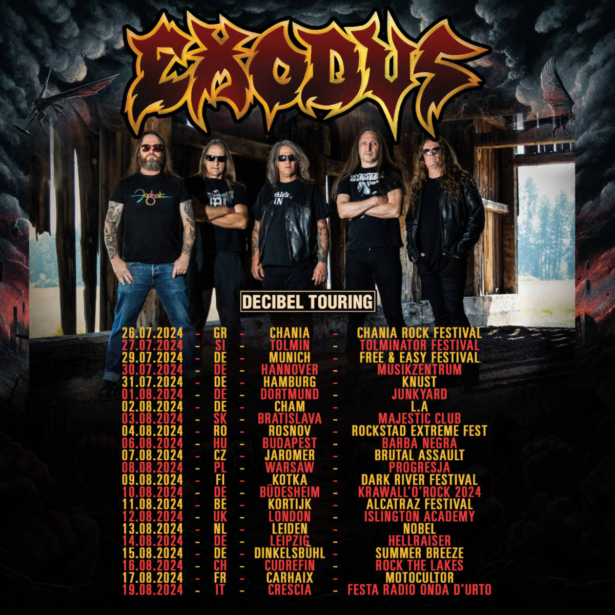EXODUS will return to Europe in July/August – Markus' Heavy Music Blog