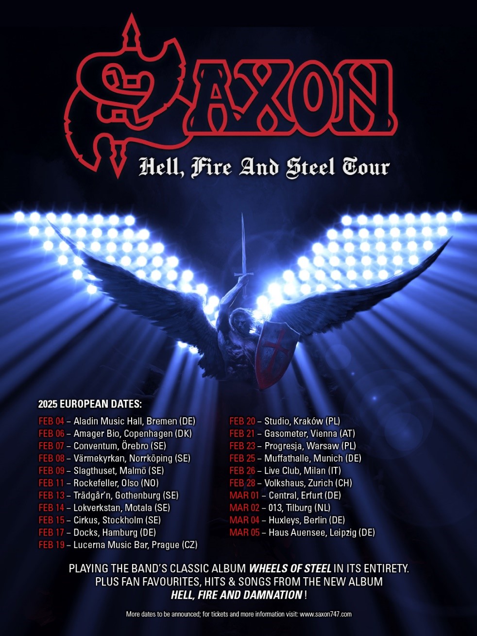 SAXON will be on tour in February/March 2025 – Markus' Heavy Music Blog