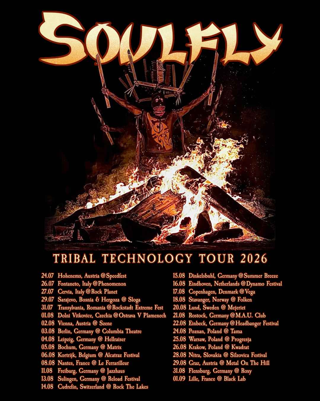 SOULFLY – summer festival shows and headliner shows – Markus' Heavy ...